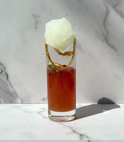 Fruity Rose Mocktail - RIND Snacks