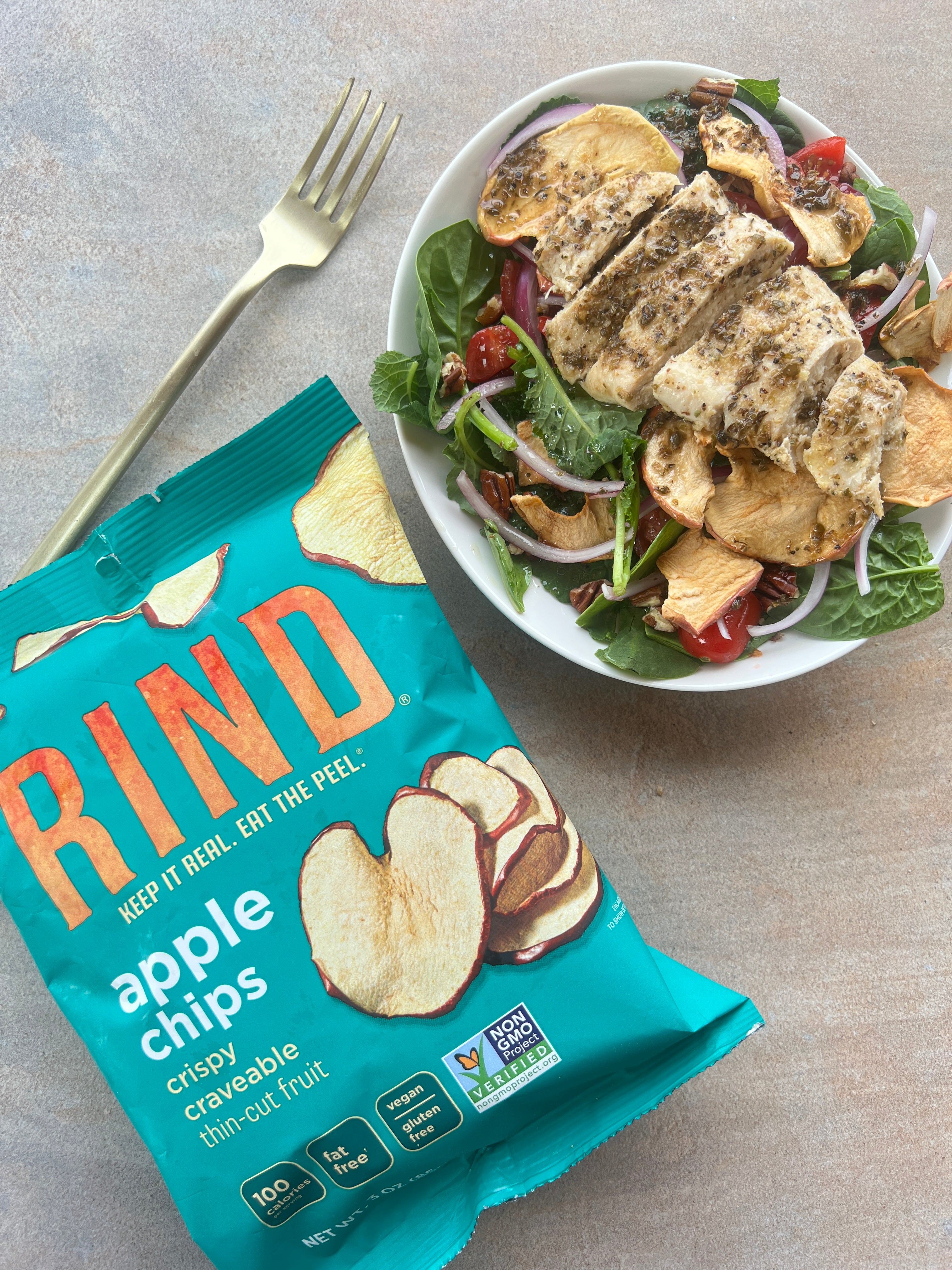 Copycat Panera Fuji Apple Salad with Chicken - RIND Snacks