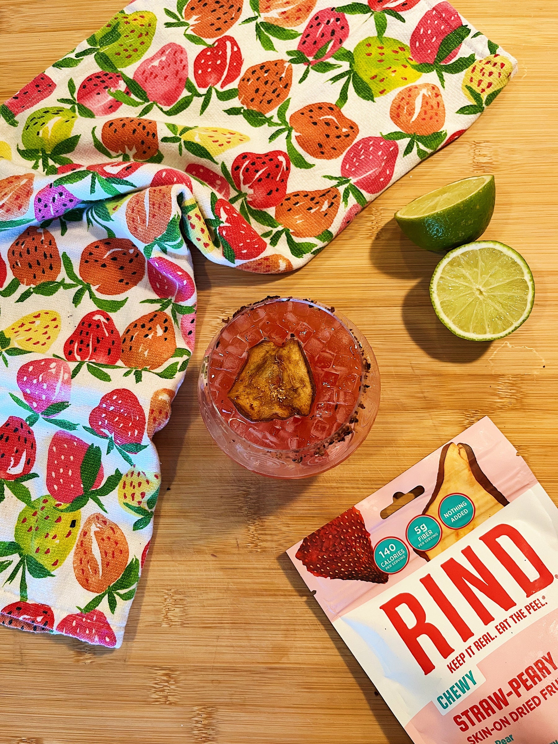 Straw-Peary Lime Mocktail - RIND Snacks, Inc