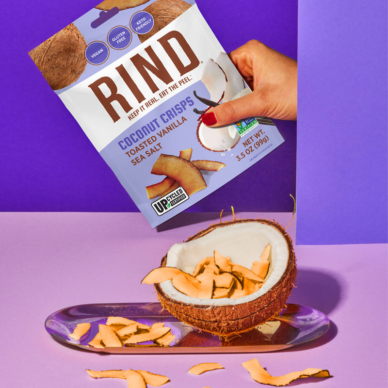 RIND Snacks Toasted Vanilla Coconut Crisps, Keto-Friendly