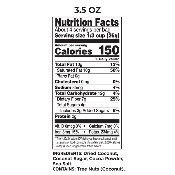 RIND Snacks Dark Cocoa Sea Salt Coconut Crisps, Keto-Friendly